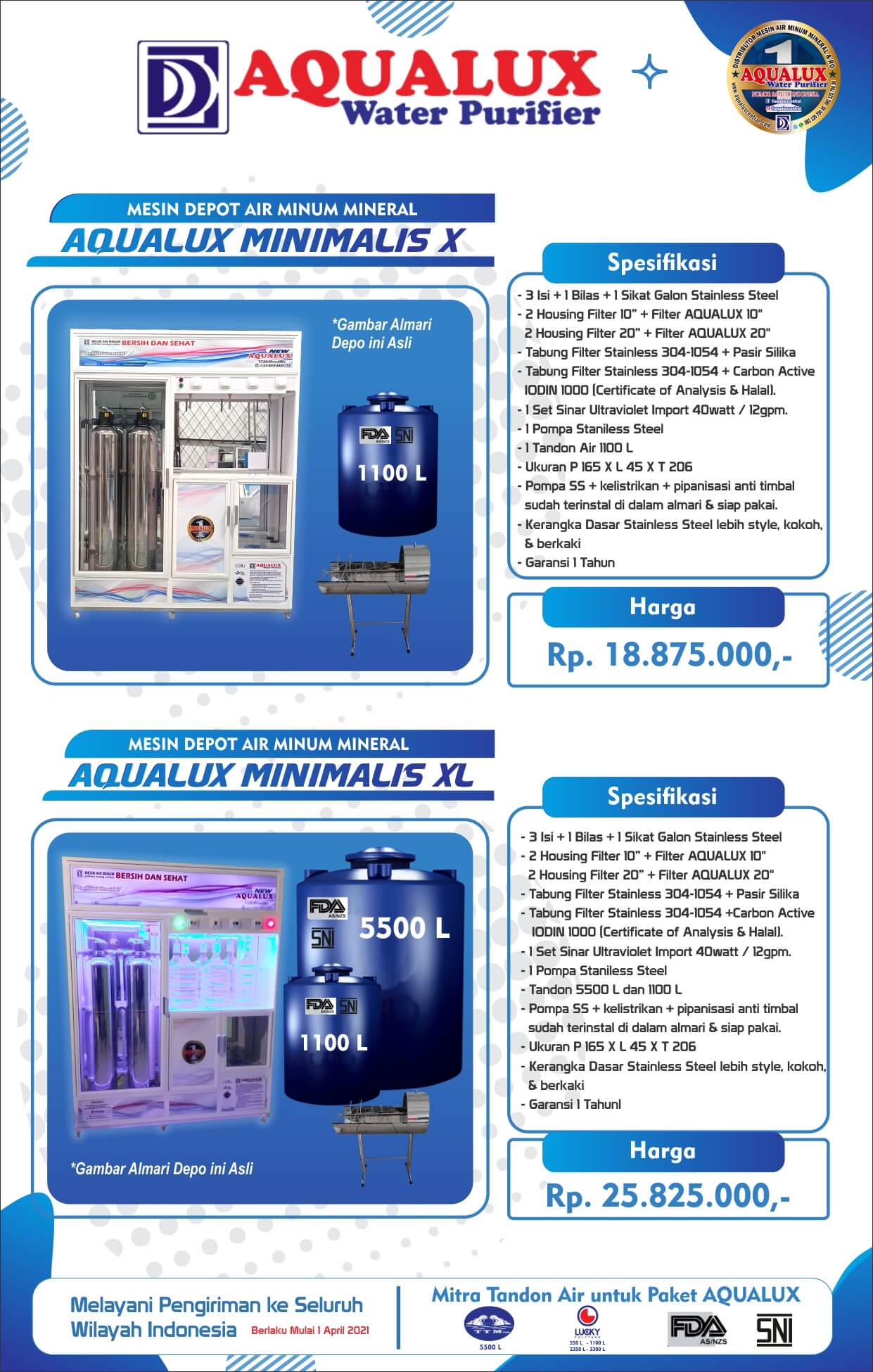 Daftar Harga Paket aqualux Update Terbaru Tahun 2021 Kualitas Terbaik